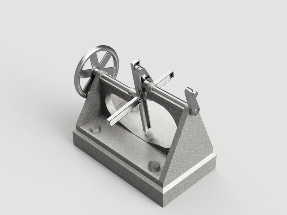 Double Slider, Crank to Wheel Mechanism |Autodesk Online Gallery