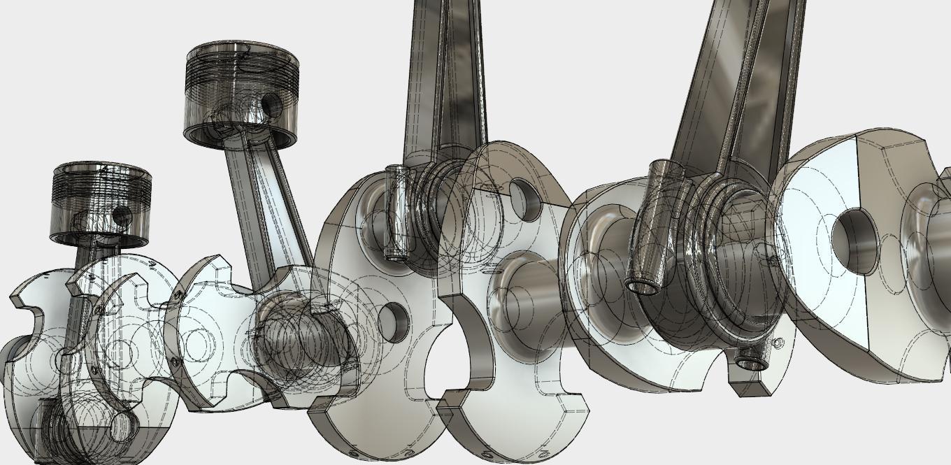 Piston + biela + cigueñal|Autodesk Online Gallery